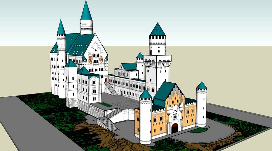 Neuschwanstein Castle Paper Model 3d