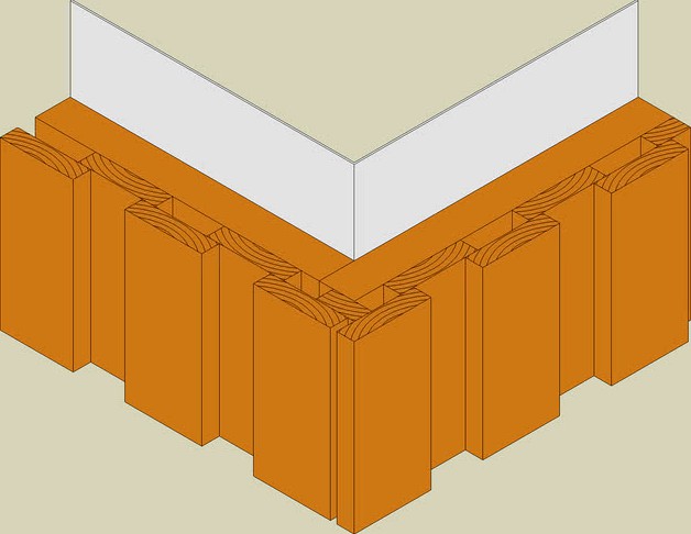 Cladding board corner detail 3d model