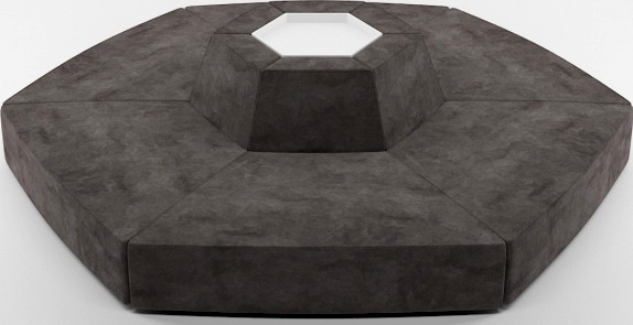 Hexagonal Lobby Seat 3d model