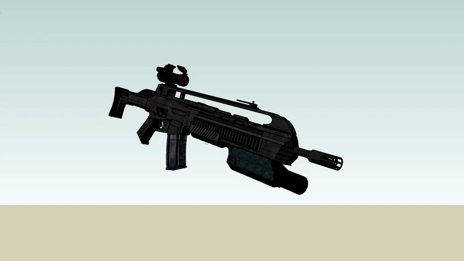 Crysis 2 SCAR Rifle 3d model