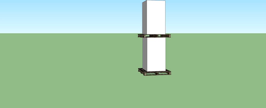 Double Stack Pallet (2x1) 3d model