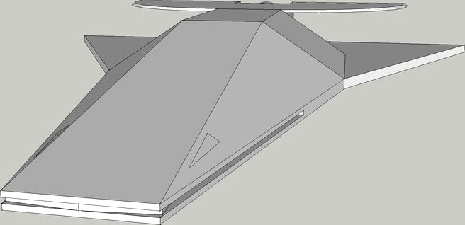 USN Akira Class Destroyer WIP 3d model