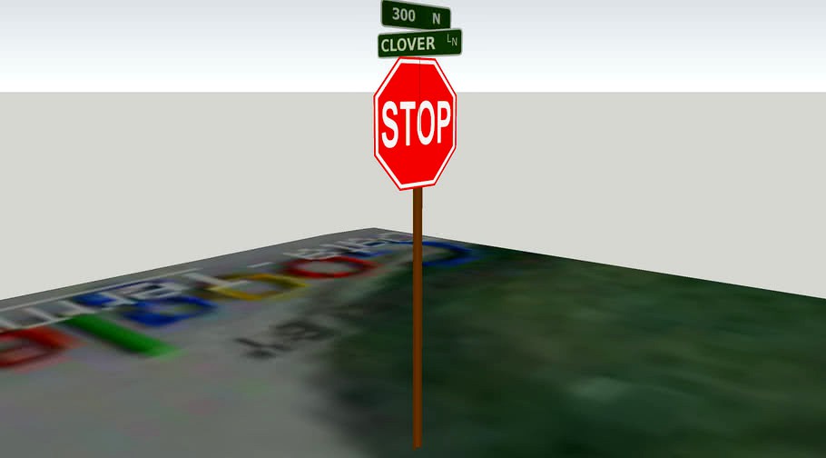 Stop Sign / Street Name Sign 3d model