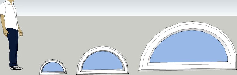 window,windows circle 3d model
