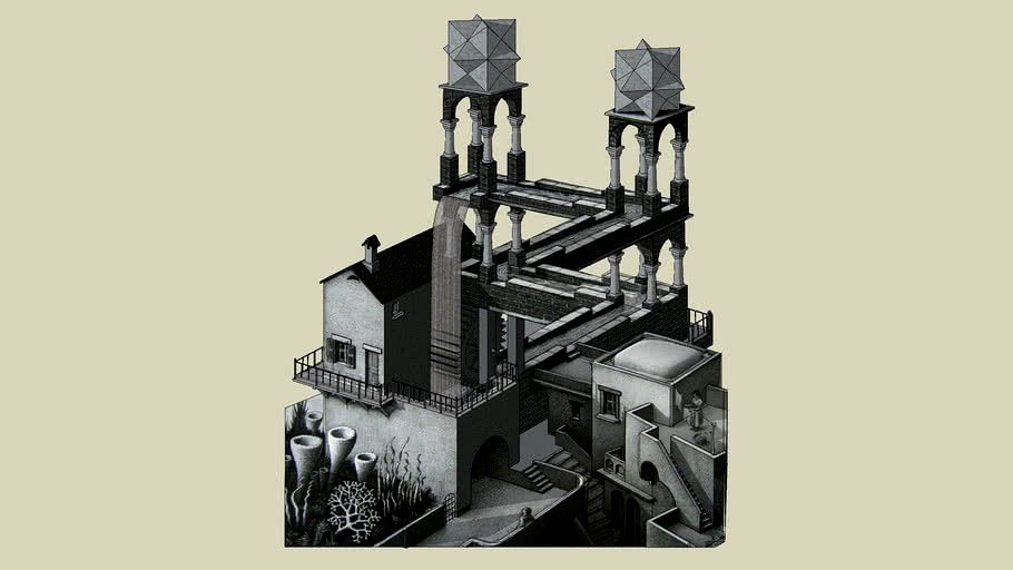 Escher - Waterfall 3d model