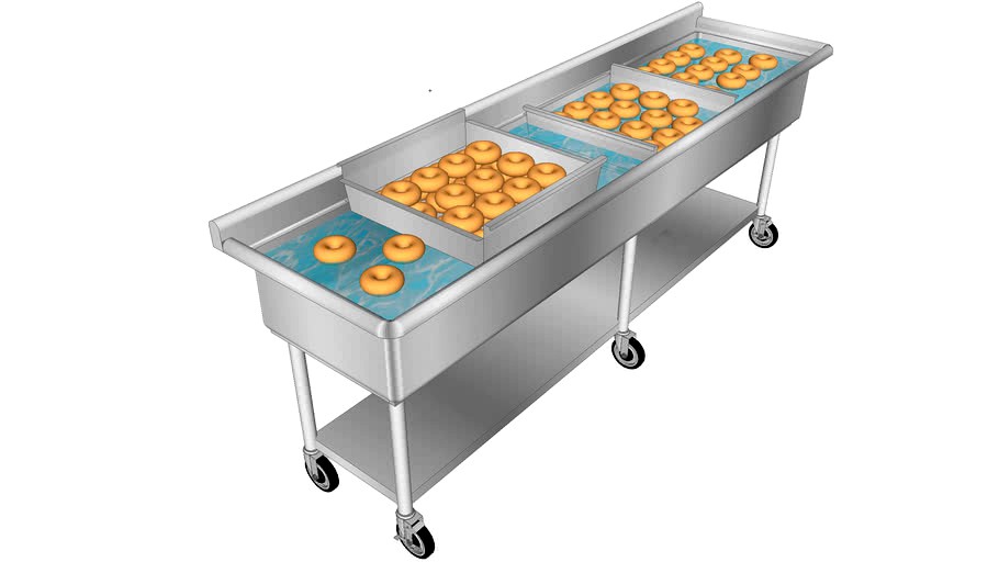 Stainless Steel Bagel Trough 3d model