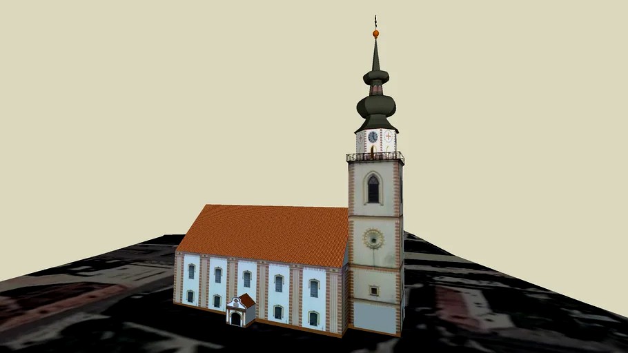 Evanjelický kostol Myjava 3d model