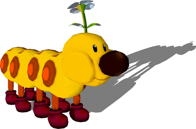 wiggler from super mario galaxy 3d model
