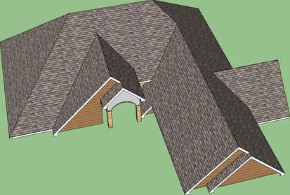 hip roof 3d model