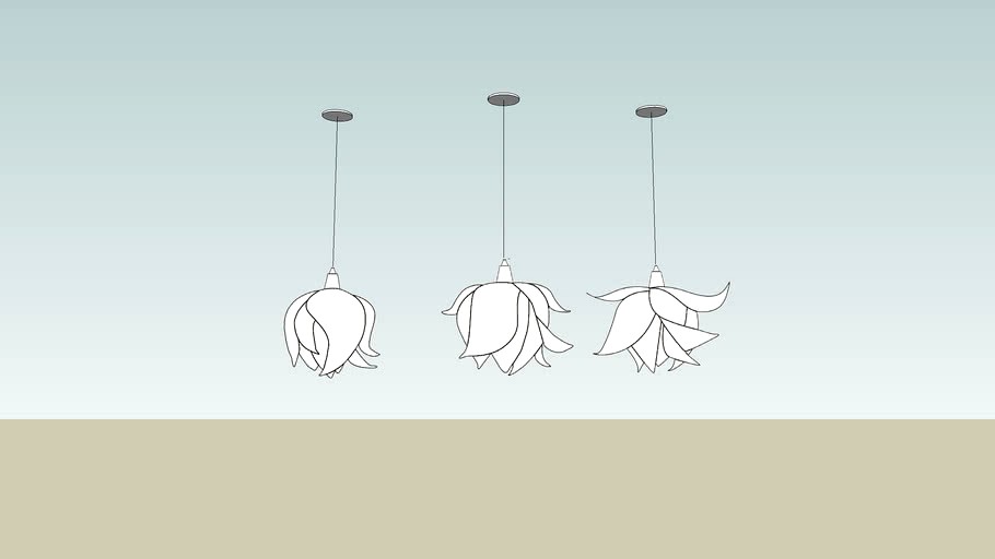 3form blossom pendant lights - Varia Ecoresin 3d model
