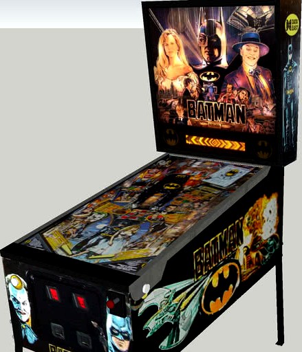 Batman pinball machine 3d model