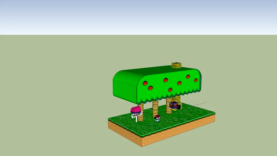 super mario world 3d model