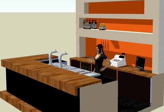 Bar design 3d model