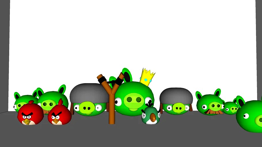 THE 3D PACK OF ANGRY BIRDS!! model