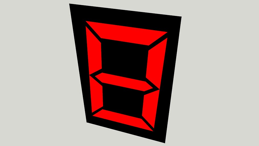 seven segment display 3d model