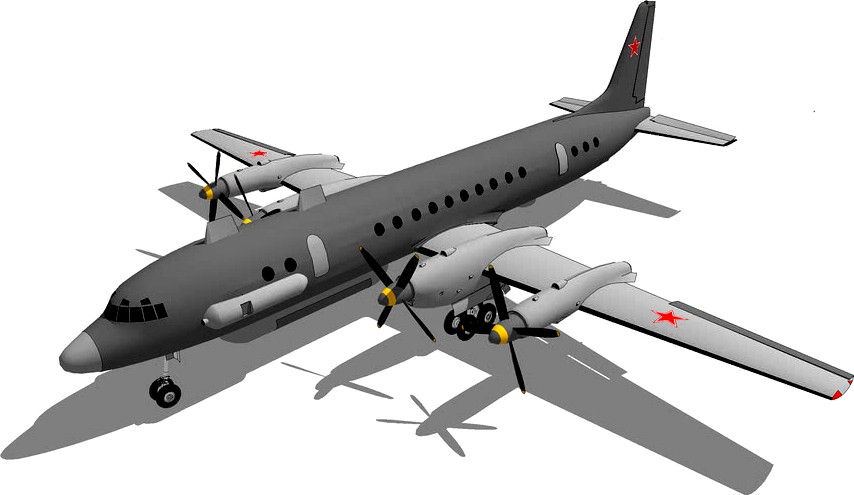 Aircraft - Ilyushin IL-20 „Coot-A“ 3d model