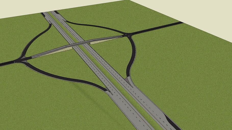 Highway Interchange 3d model