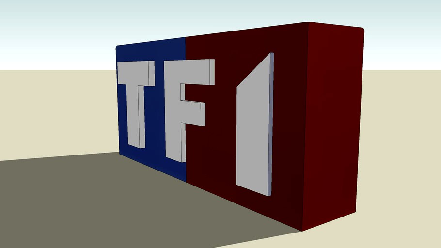 logo TF1 3d model