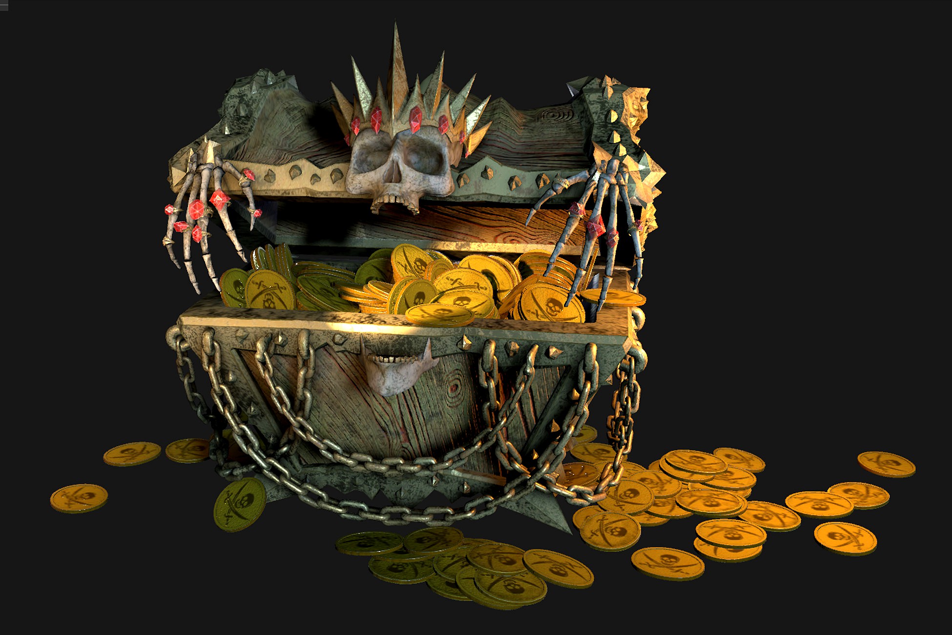 Pirate Treasure Chest 3d model