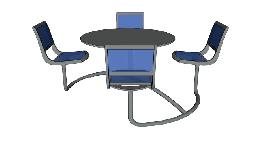Mingle 4 Seat Table 3d model