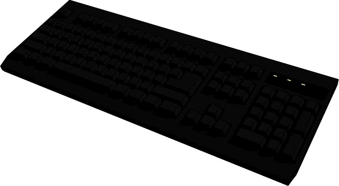 Standard qwerty keyboard 3d model