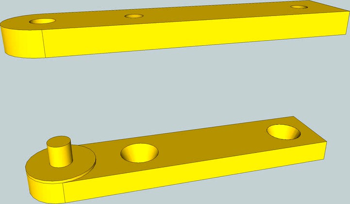 Brusso ST18 Hinge in brass 3d model