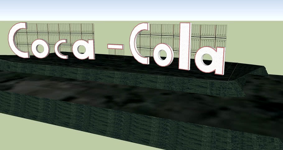 Rotulo de Coca - Cola 3d model