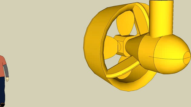 Marine azimuth propeller 3d model