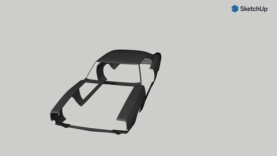 1969 dodge charger shell 3d model