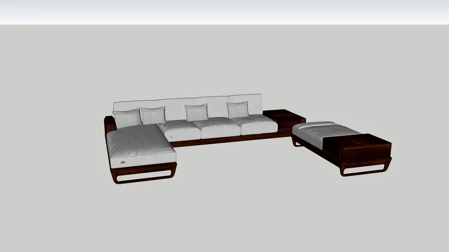 Sofa Gỗ - Đồng Gia 3d model