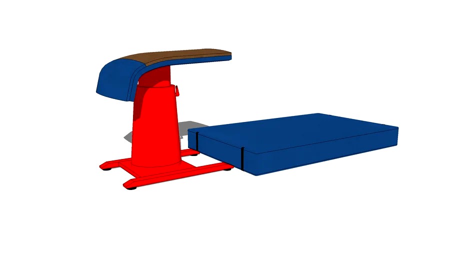 Gymnastic vault and landing mat 3d model