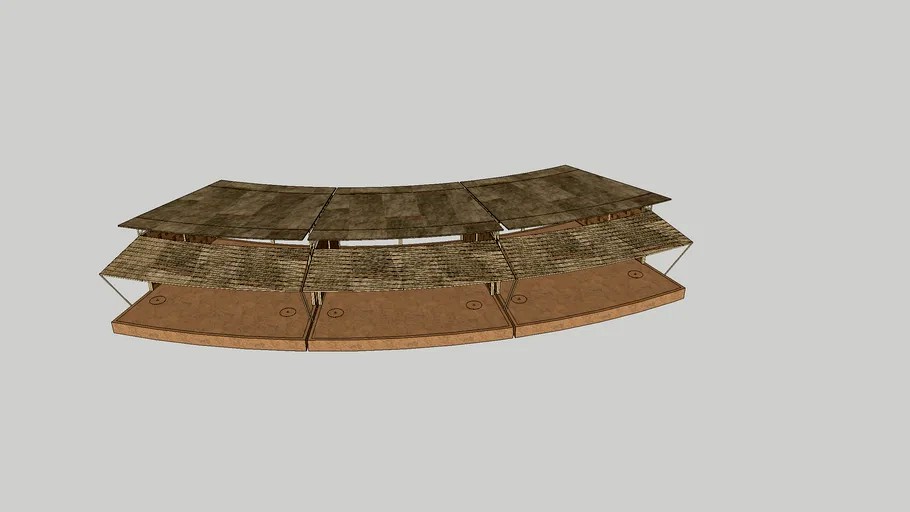 circular bamboo structure 3d model