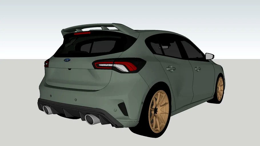 2020 Ford Focus RS Custom 3d model
