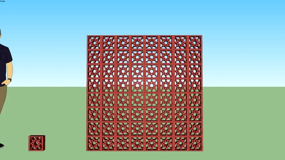 floral clay jaali - swamy and co 3d model