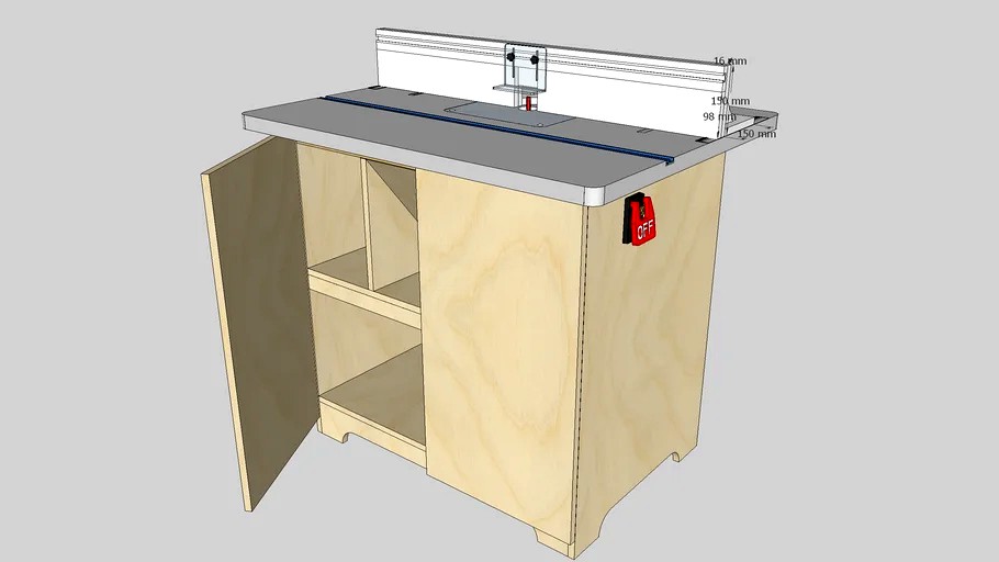 Router Table 3d model