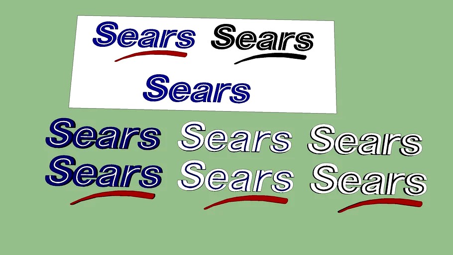 Sears logo signs (2004-2010) 3d model
