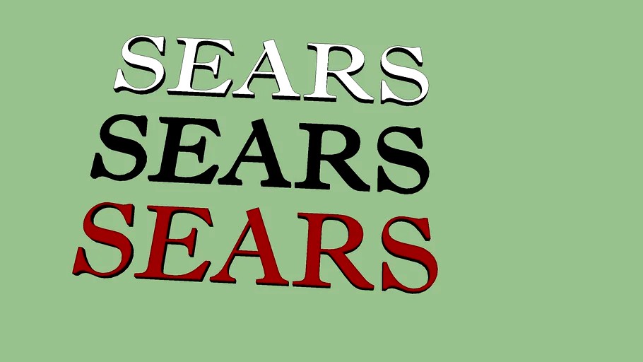 Old Sears Signs 3d model
