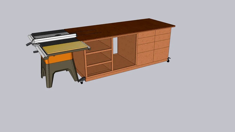 Outfeed Table / Workbench 3d model