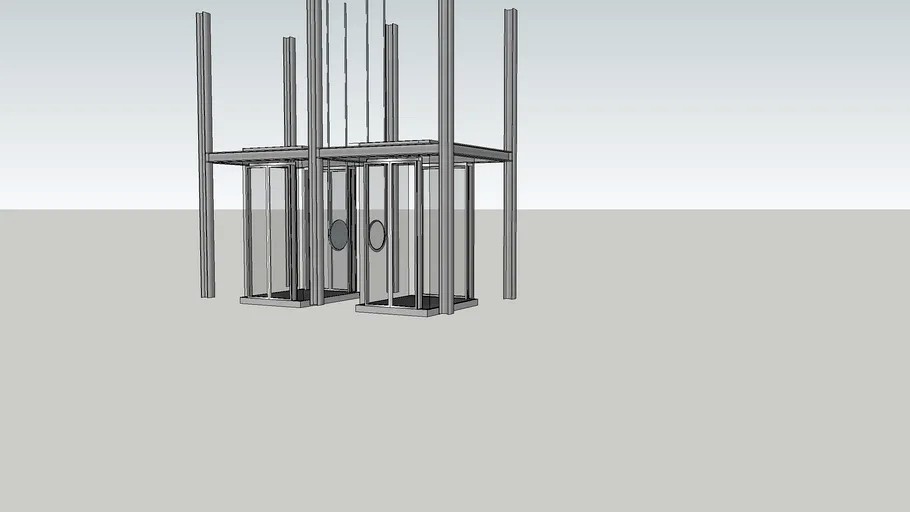 glass elevator structure 3d model
