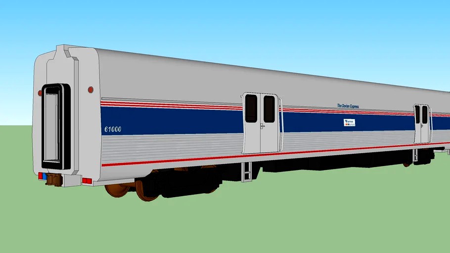 Carro Viewliner bagageiro - Viewliner baggage car 3d model