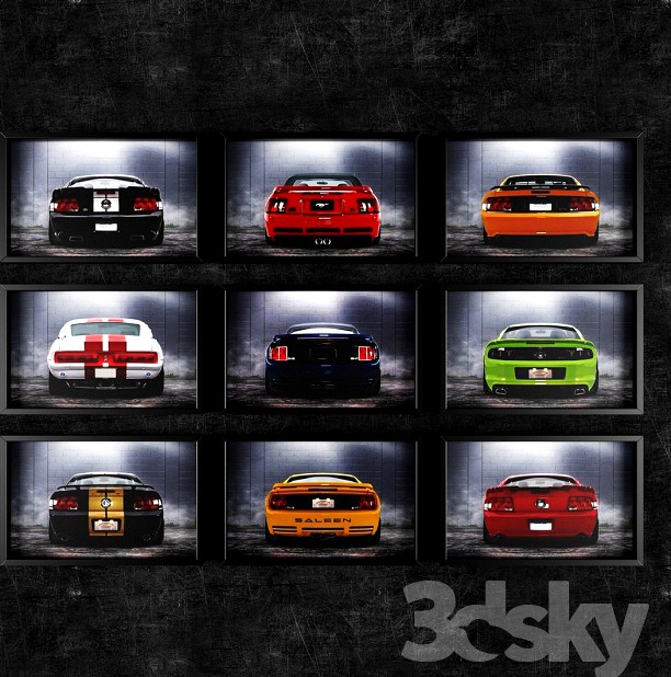 Auto posters 3d model
