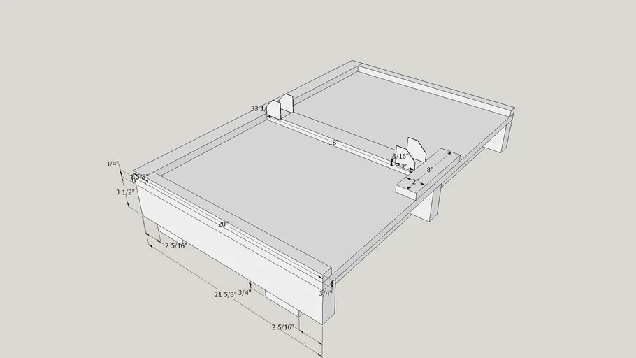 2-Way Migratory Pallet with Dimensions-Langstroth Beehives 3d model