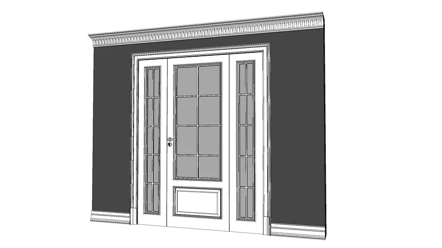 Classic door CL-001 3d model