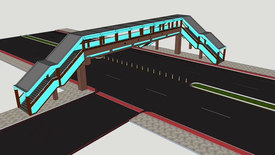 footbridge flyover 3d model
