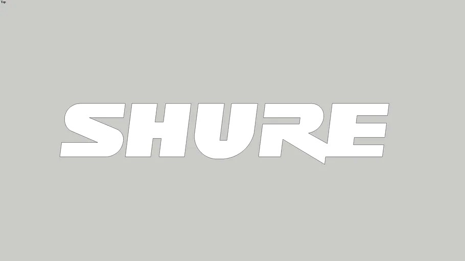 SHURE vector logo 3d model