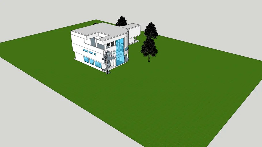 Casa Saltzman de Richard Meier 3d model