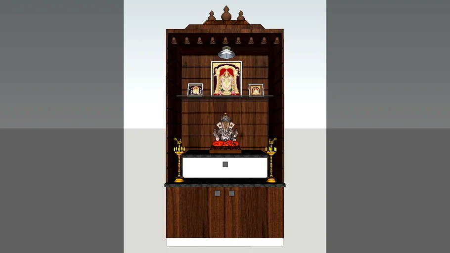 open pooja unit 3d model