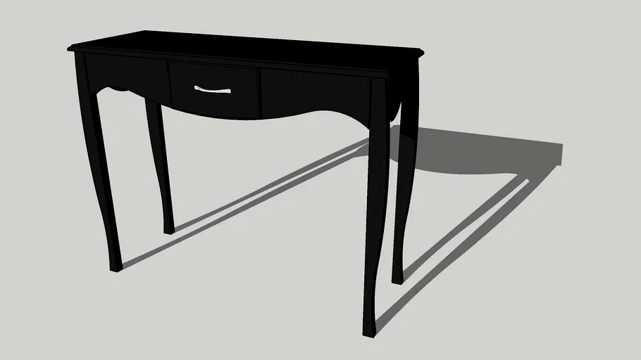 CONSOLE DESIGN BAROQUE LAQUÉE NOIRE MARGOT MILIBOO, DESK, ESCRITORIO 3d model