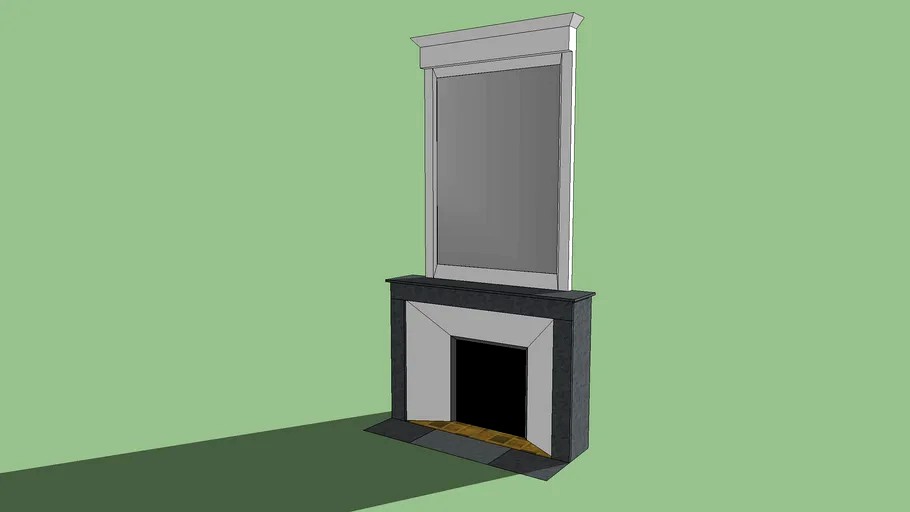 Cheminée en marbre 3d model