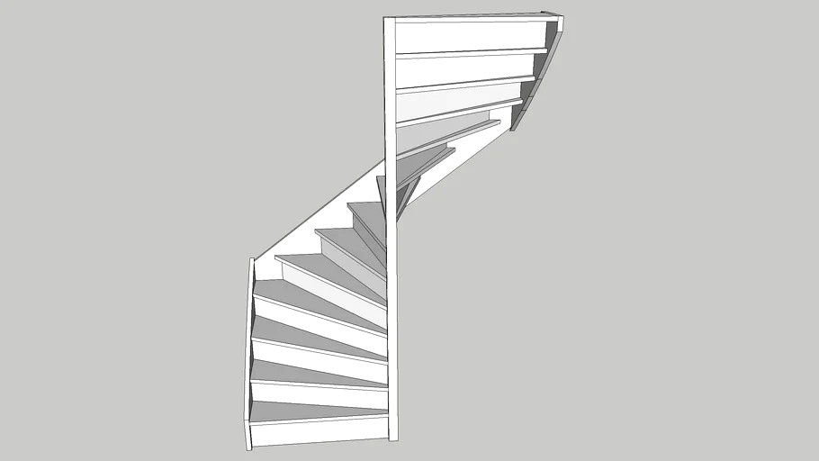 Trap 180 graden 3d model